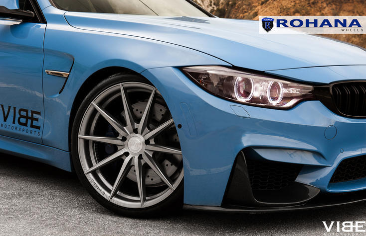 BMW M4 on 20" Rohana RF1 Brushed Titanium Wheels - Vibe Motorsports